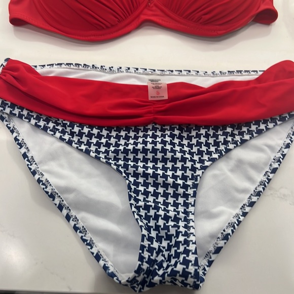 no brand | Swim | No Brand Red White Blue Bikini Padded Top Padding ...
